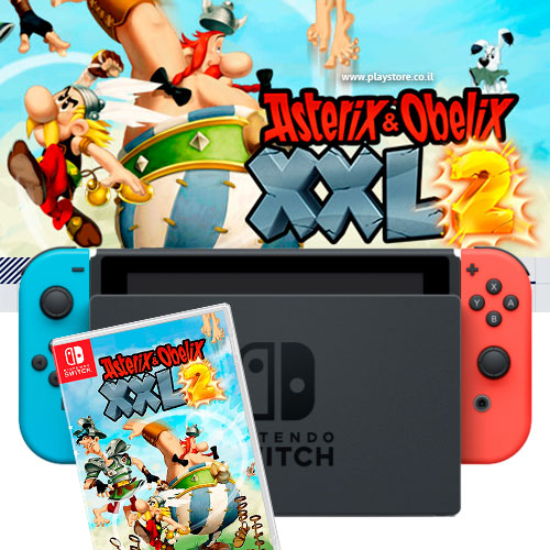 Nintendo Switch | באנדל קונסולת ניידת נינטנדו סוויץ’ כולל משחק Asterix ...