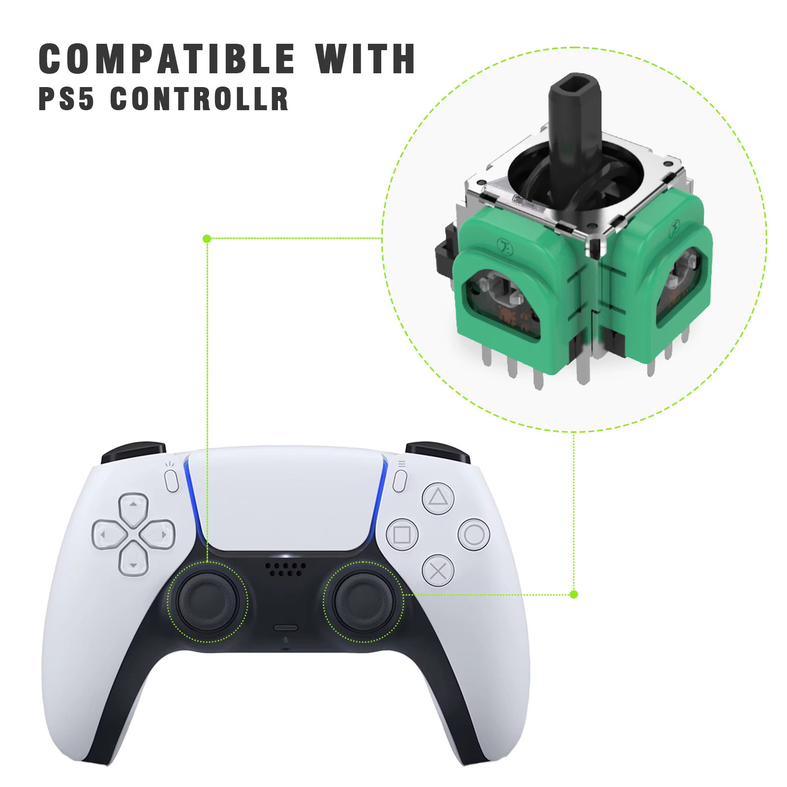 מנגנון 3D אנלוג TMR ל-DualSense (Favor Union) | דיוק ללא דריפט – Playstore